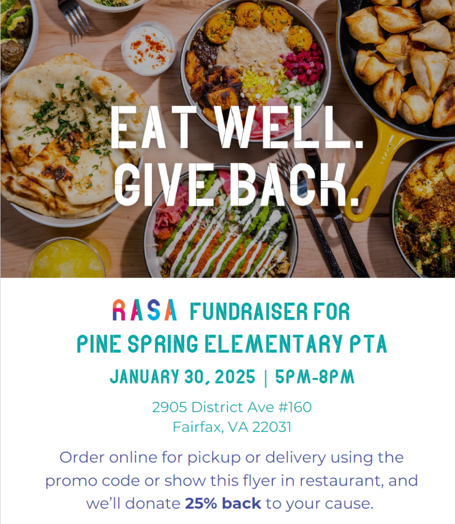 PTA Restaurant Night – RASA – Pine Spring Elementary PTA